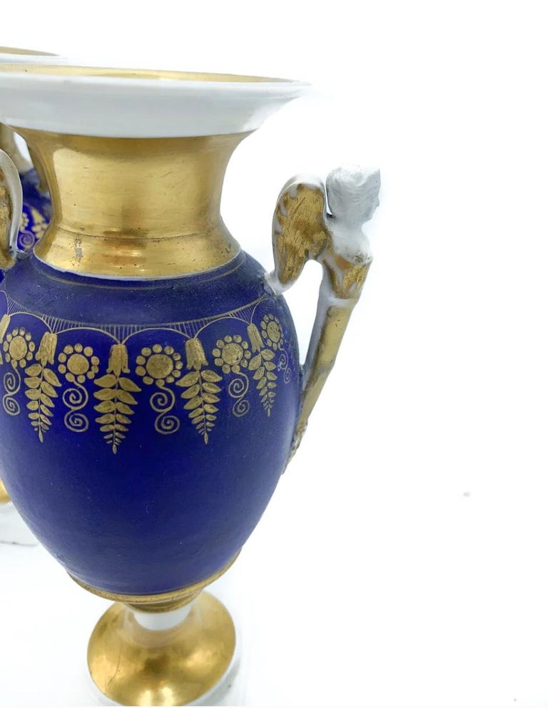 Pair of Ceramic Vases from the First Empire period 1810 For Sale at 1stDibs
