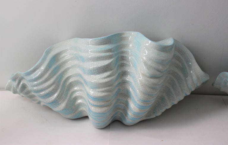 Pair of Ceramic Wall Pockets For Sale at 1stDibs