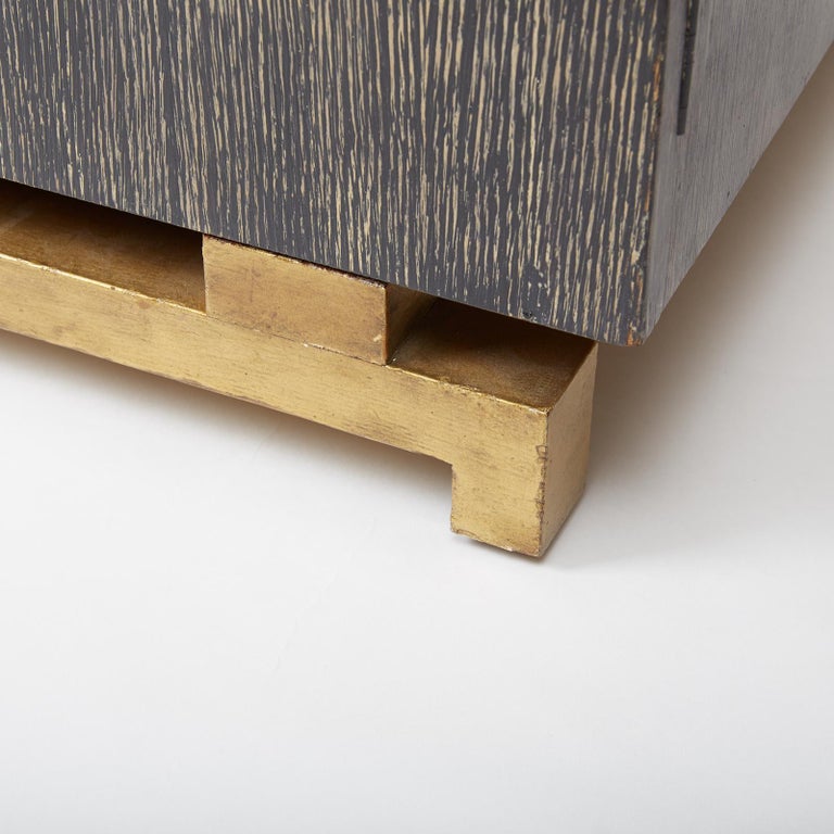 Pair of Cerused Oak Cabinets with Greek Key Frieze by James Mont For ...