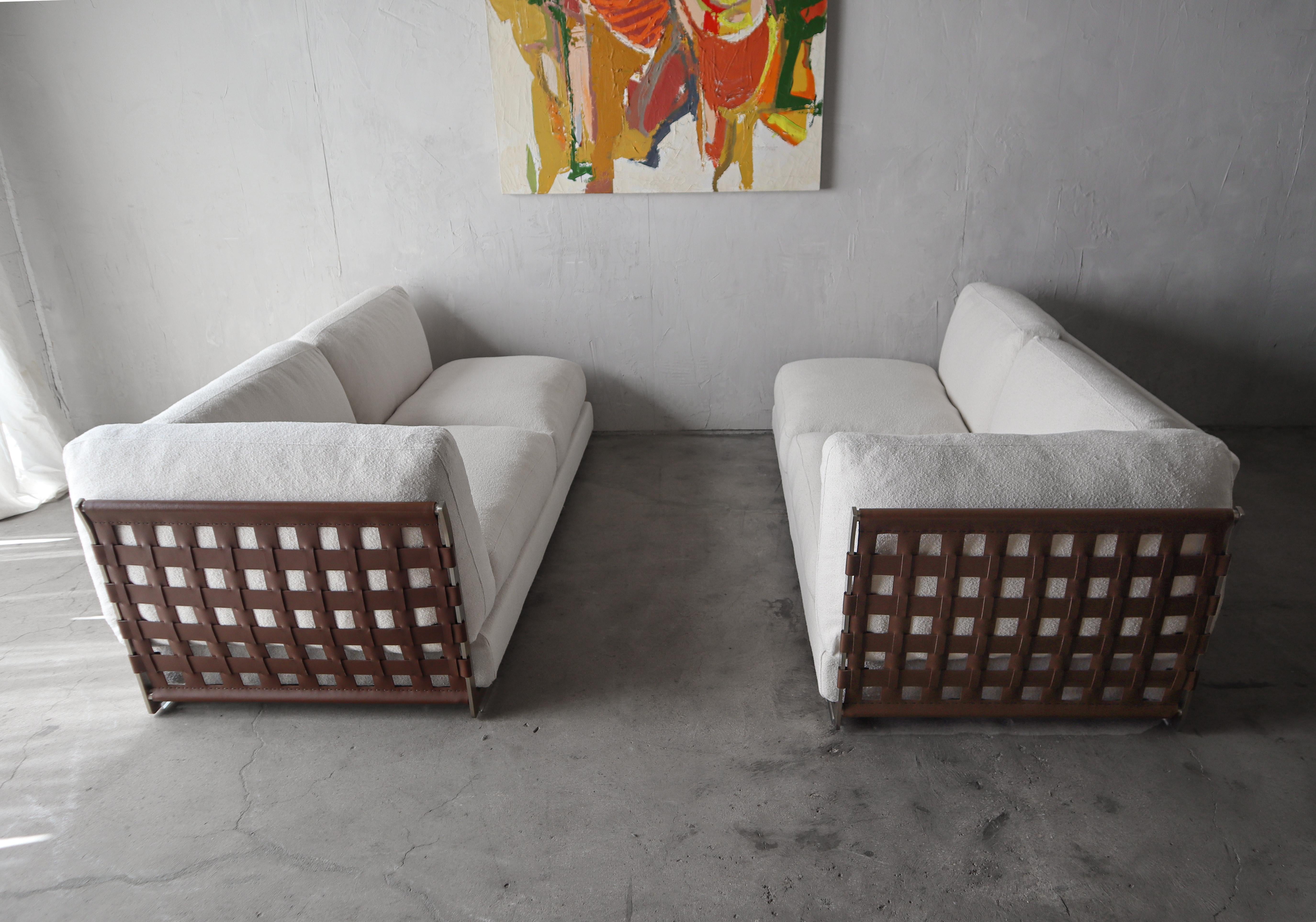 Pair of Cestone 09 Sofas by Flexform For Sale at 1stDibs