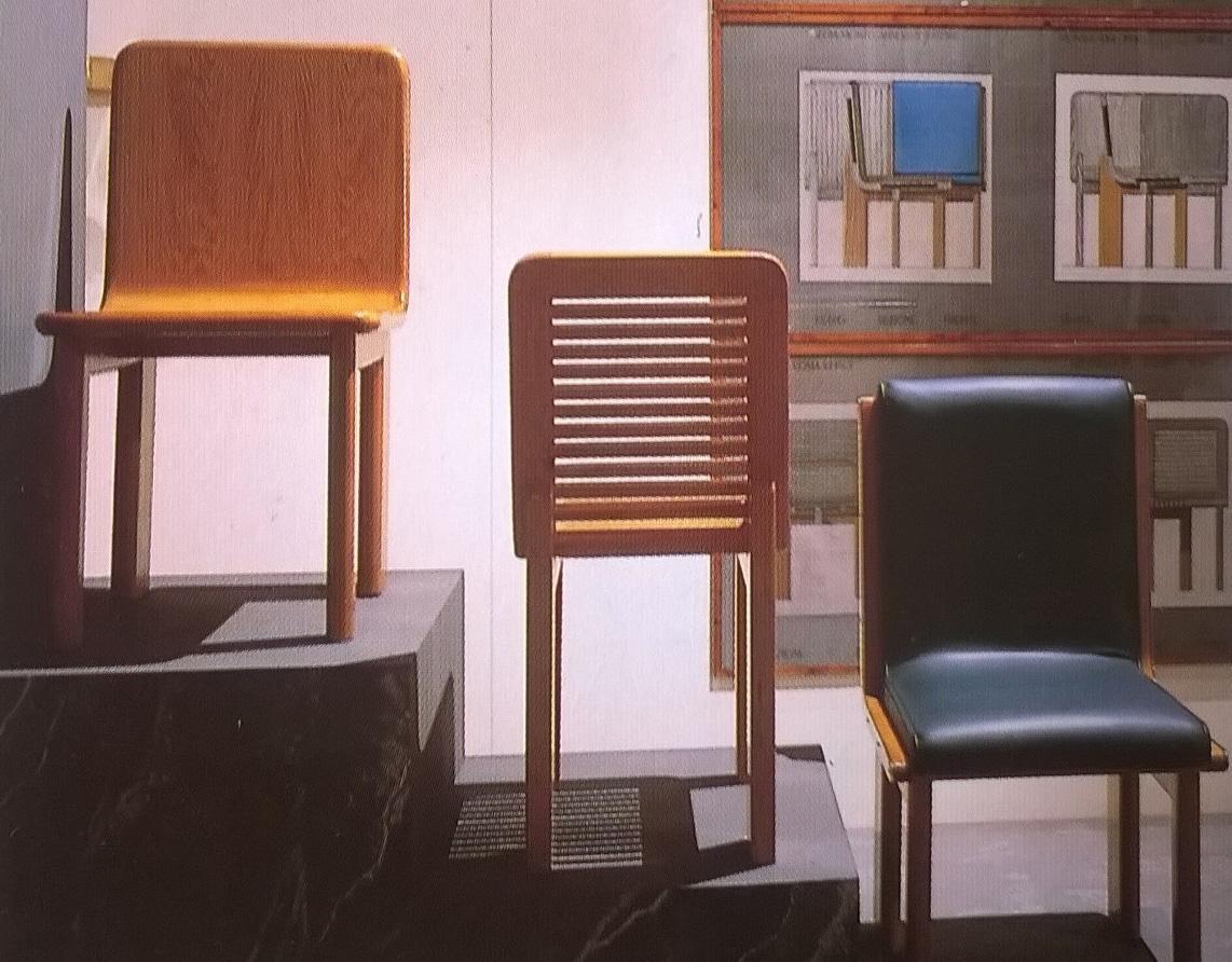 Pair of Chairs Architect Angiolo Mazzoni For Sale at 1stDibs