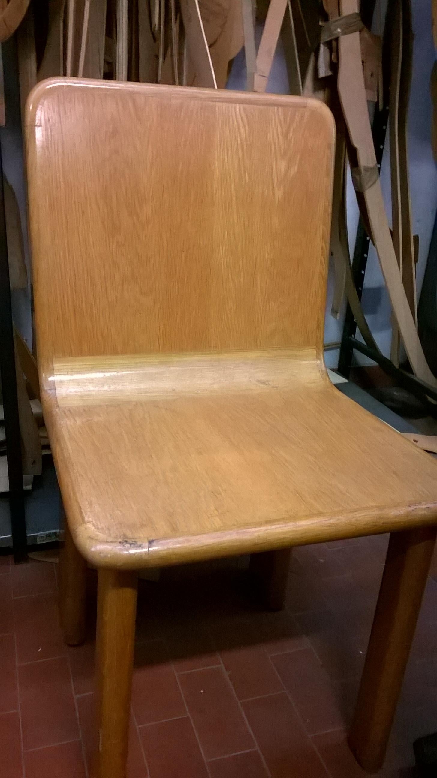 Pair of Chairs Architect Angiolo Mazzoni For Sale at 1stDibs