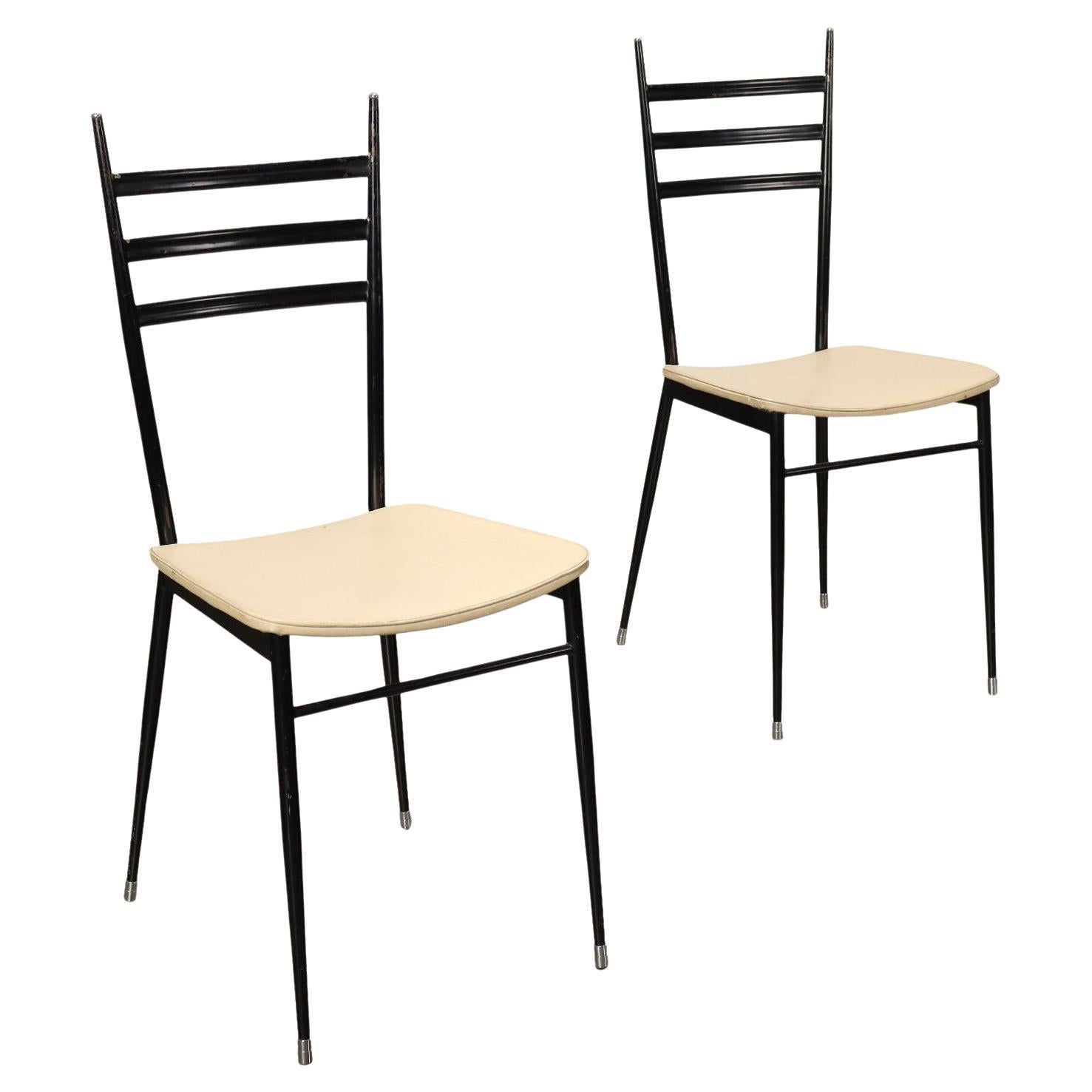 Group of 4 Wooden Chairs Italy 1950s-1960s For Sale at 1stDibs