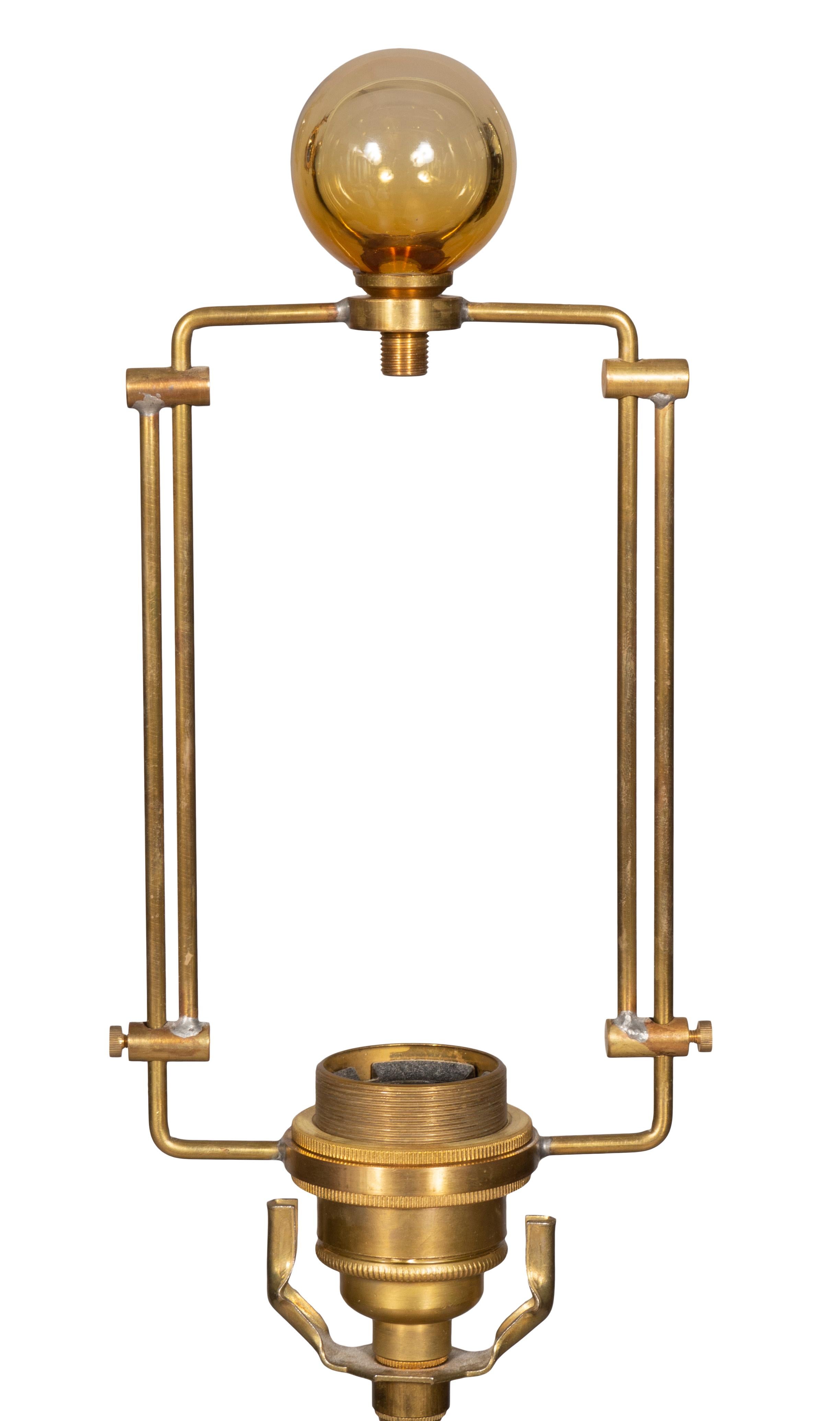 Pair of Champagne Color Cut Glass Table Lamps For Sale at 1stDibs