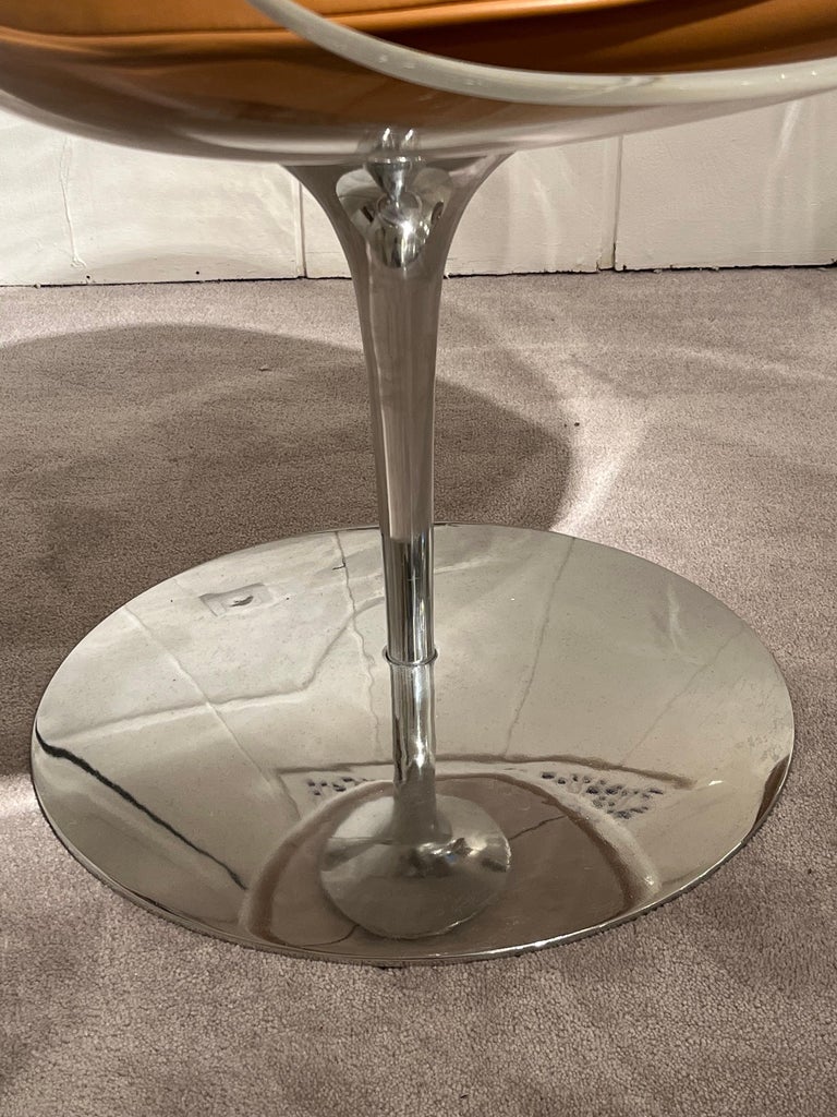 Pair of Champagne Lucite Chairs For Sale at 1stDibs