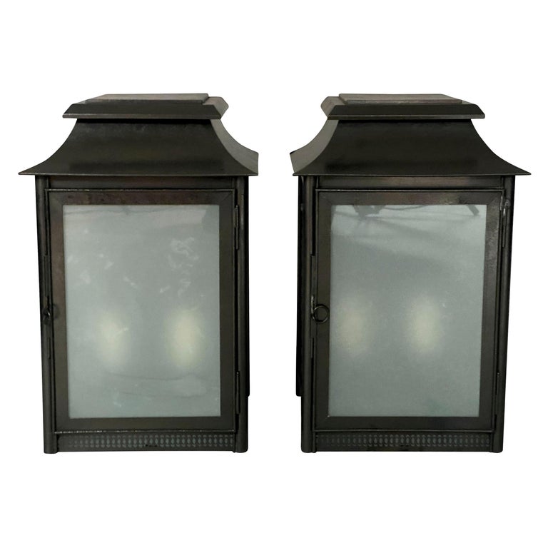 Pair of Charles Edwards Exterior Wall Lanterns at 1stDibs