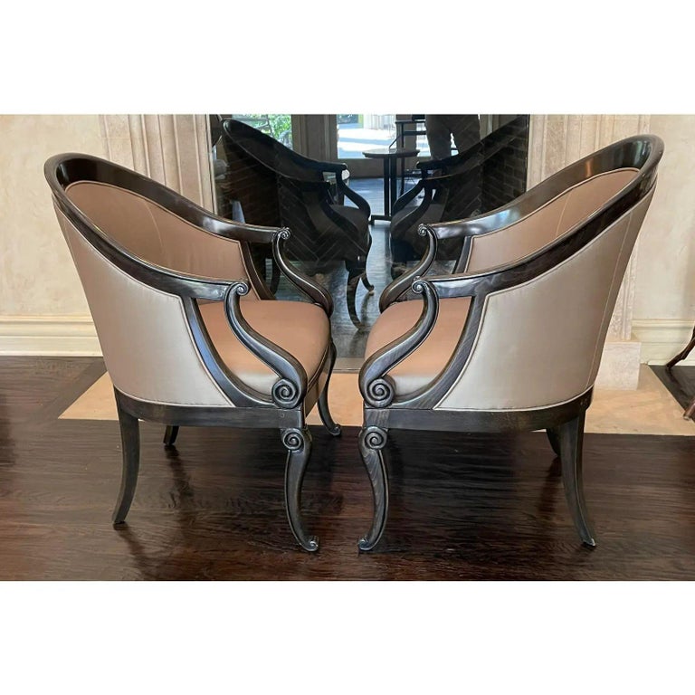 Pair of Charles X Style Tub Chairs, 1990s For Sale at 1stDibs