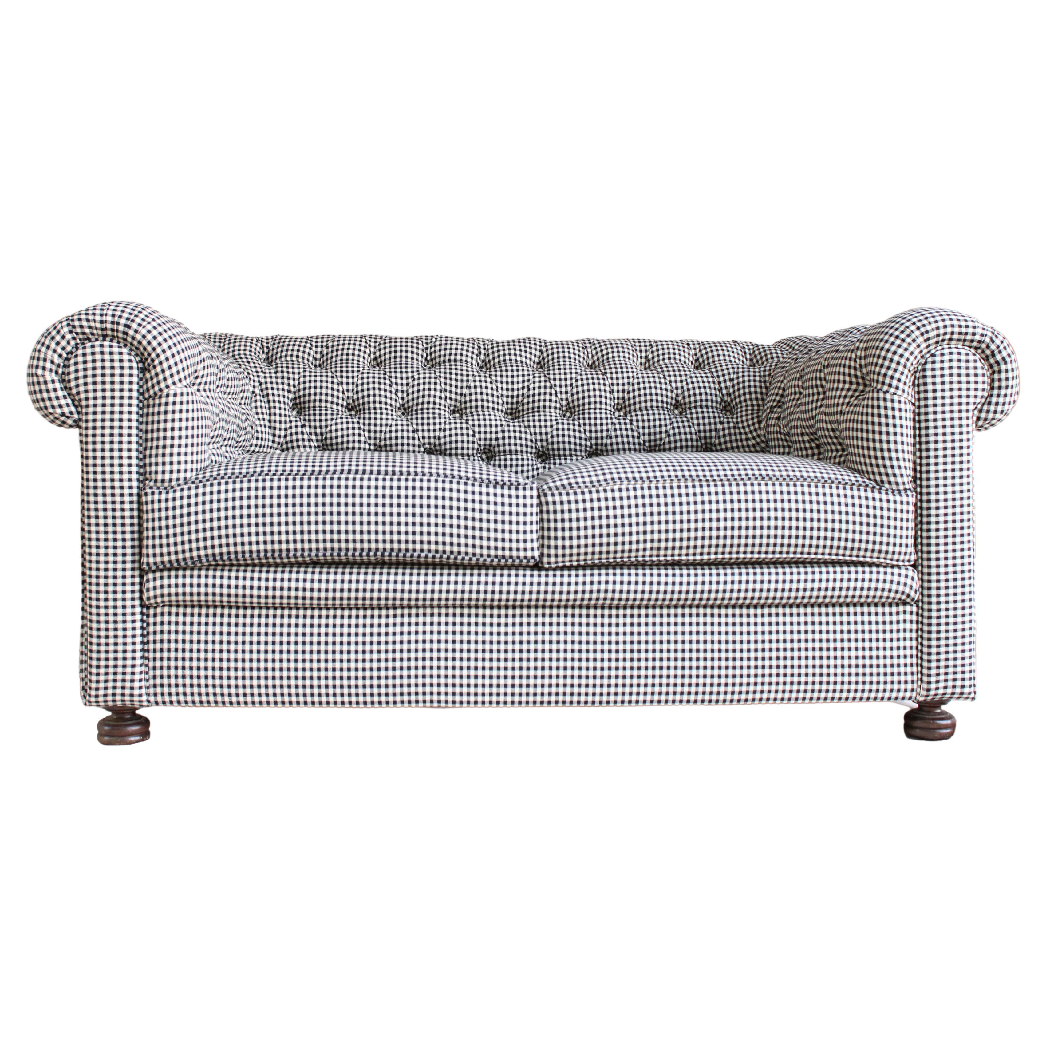Pair of Chesterfield Sofas, Upholstered in Vichy with Springs by ...