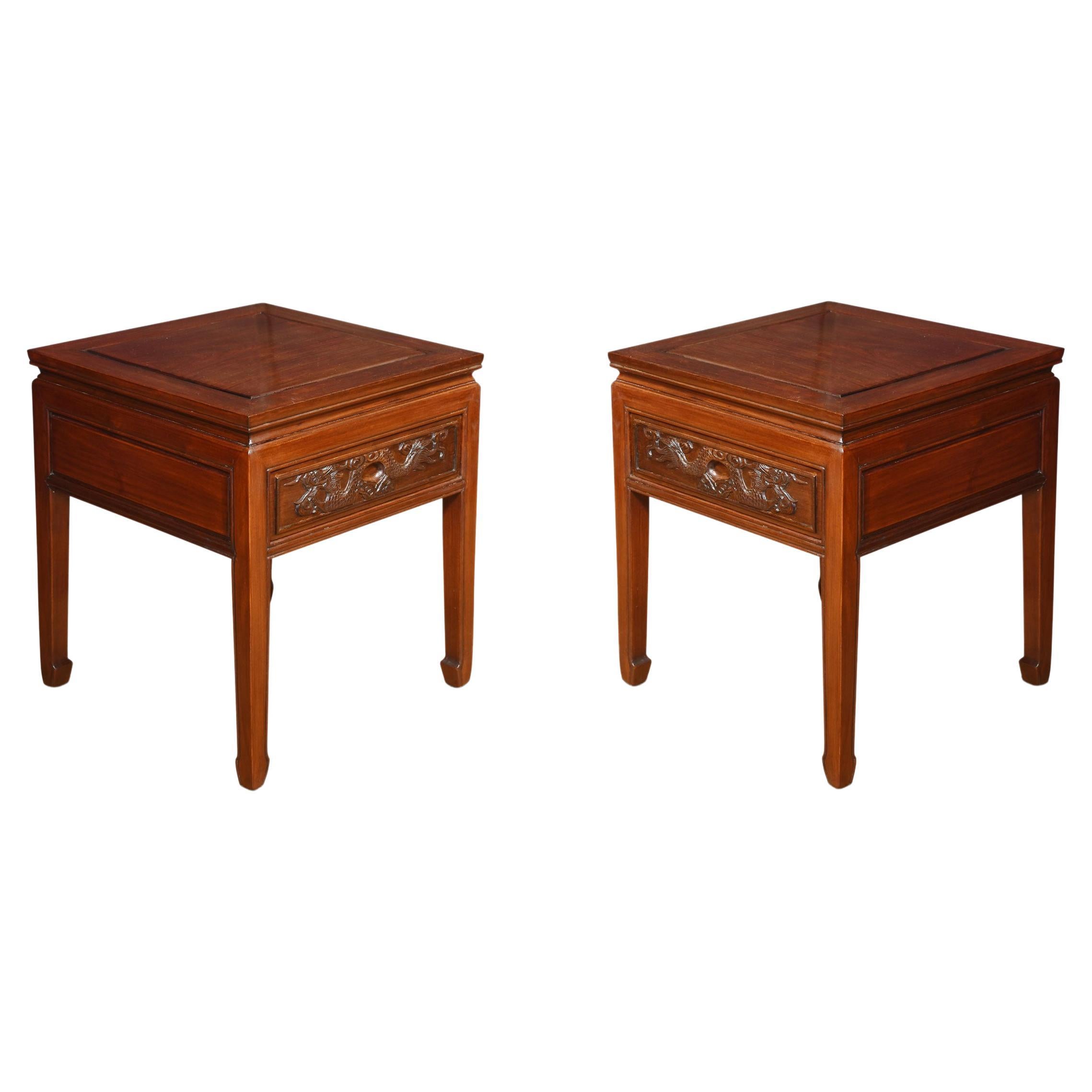Pair of Round Megaron Magic Mushroom Bistro Tall Modernist Side Tables ...