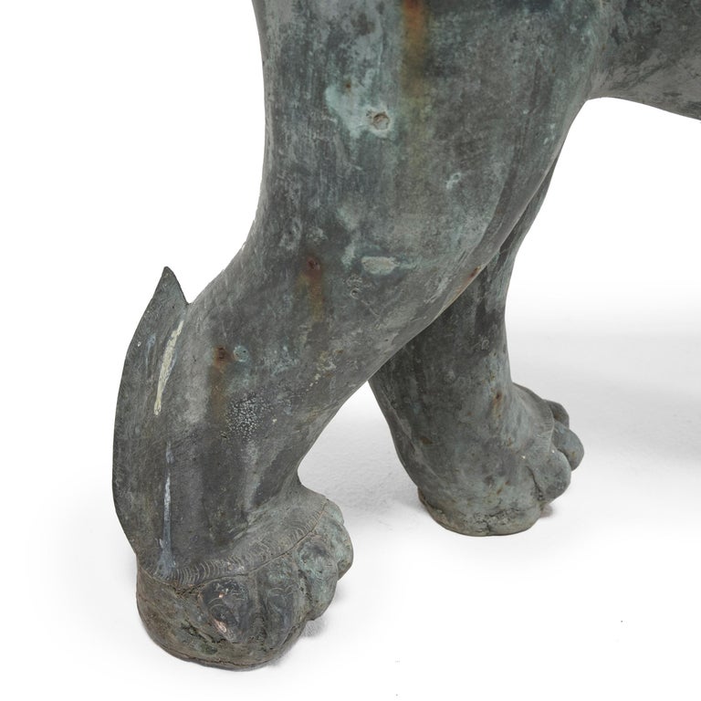Pair of Chinese Bronze Fu Lion Guardians, c. 1850 at 1stDibs