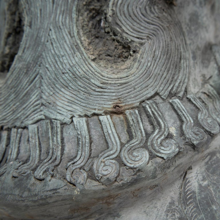 Pair of Chinese Bronze Fu Lion Guardians, c. 1850 at 1stDibs
