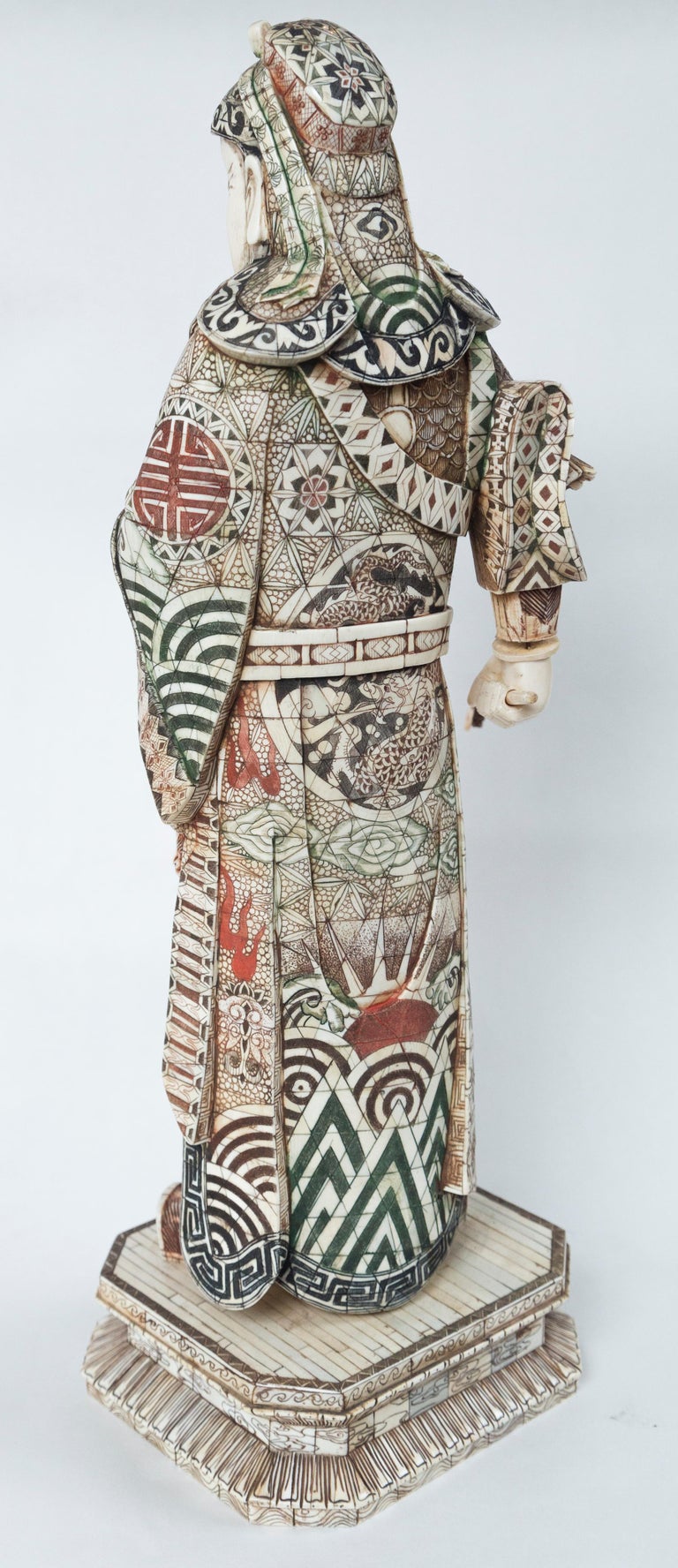 Pair of Chinese Carved Bone Figures For Sale at 1stDibs