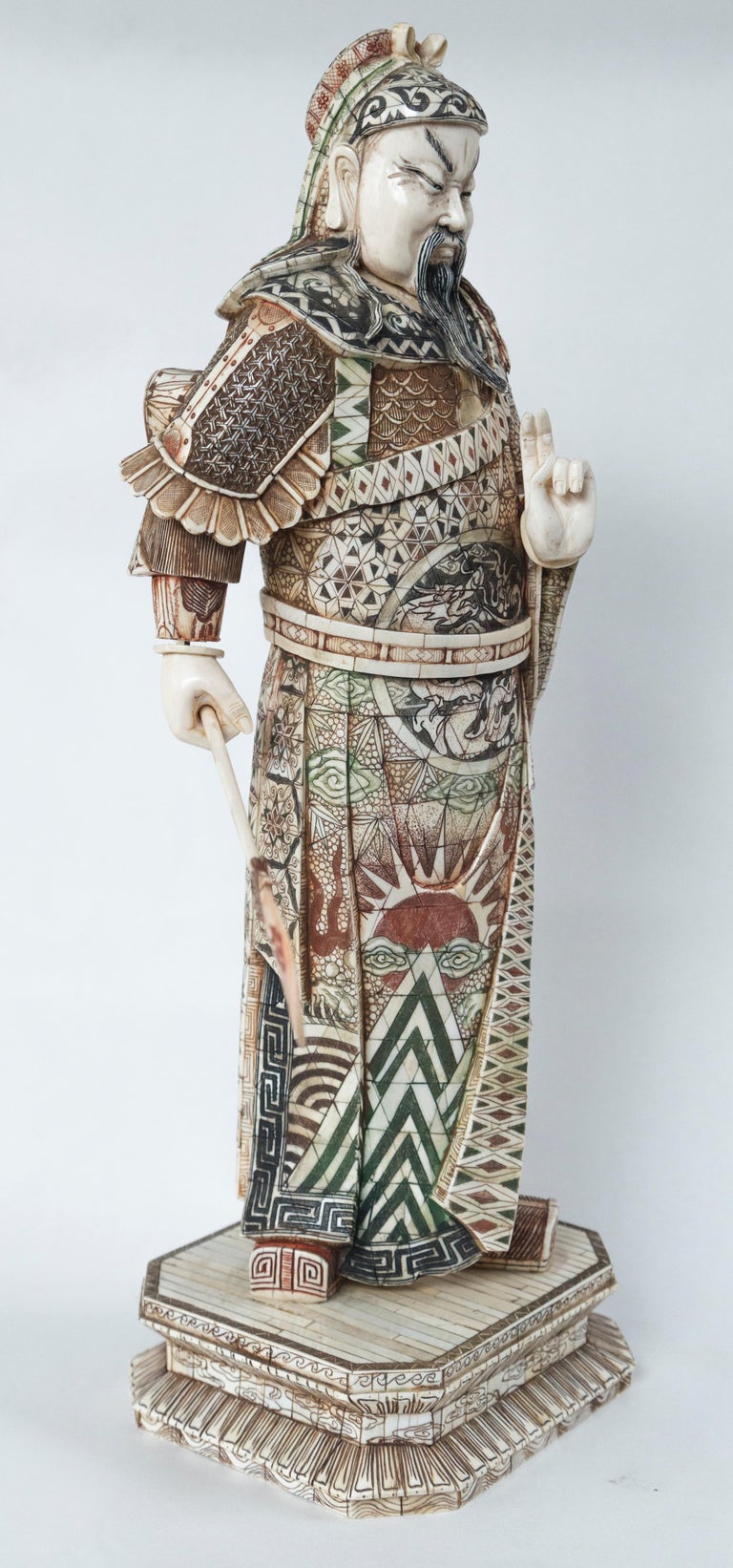 Pair of Chinese Carved Bone Figures For Sale at 1stDibs