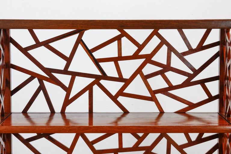 Pair of Chinese Carved Rosewood Display Cabinets or Bookcases For Sale ...