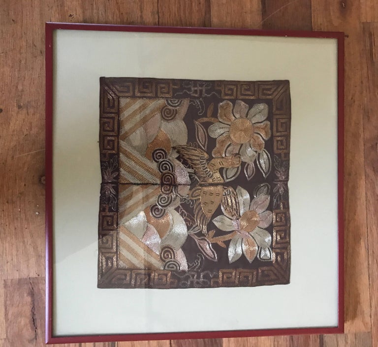 Pair of Chinese Embroidery Mandarin Duck Civil Rank Badges at 1stDibs