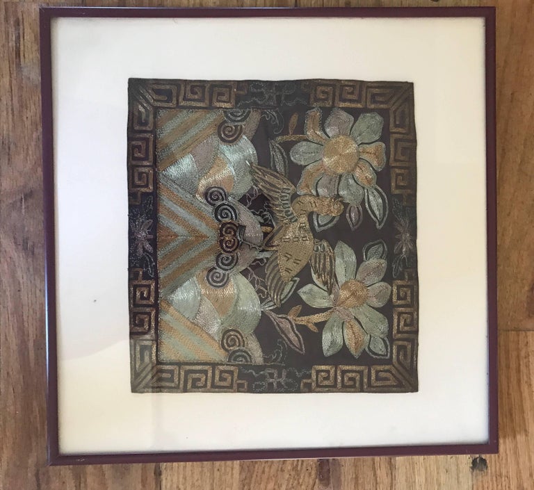 Pair of Chinese Embroidery Mandarin Duck Civil Rank Badges at 1stDibs