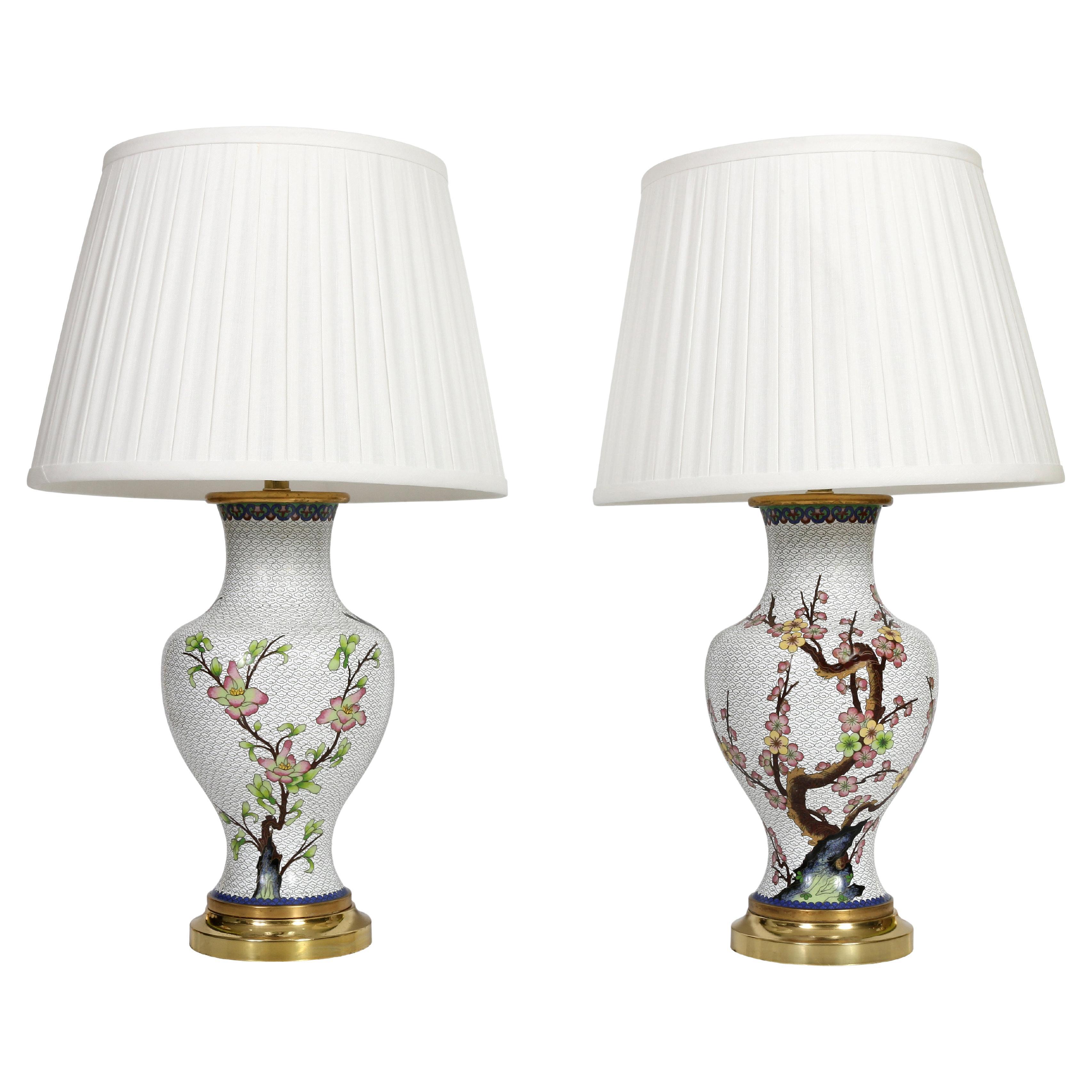A Pair Of Chinese Tobacco Leaf Lamps at 1stDibs