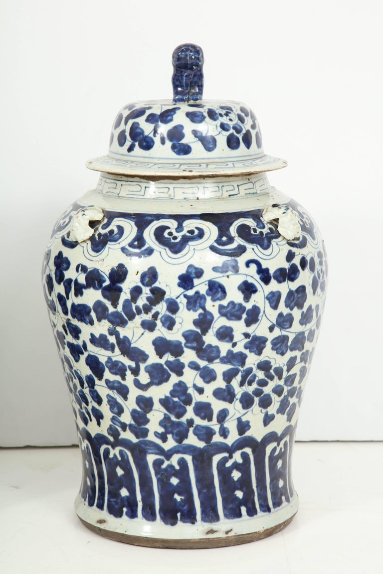 Pair of Chinese Export Jars with Lids at 1stDibs