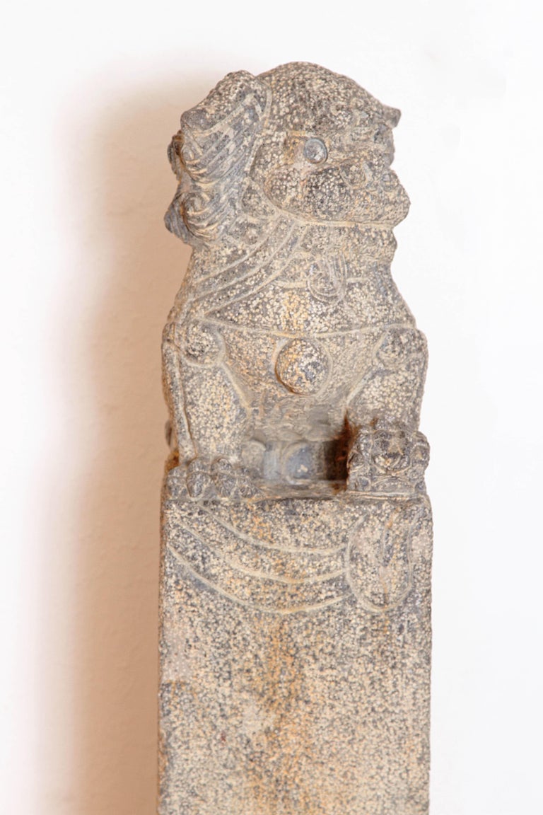 Pair of Chinese Foo Dog Hitching Posts at 1stDibs