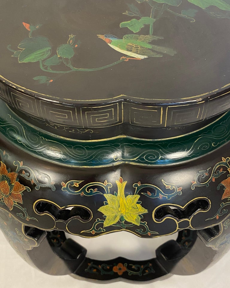 Pair of Chinese Hand Carved and Hand Painted Side Tables For Sale at ...