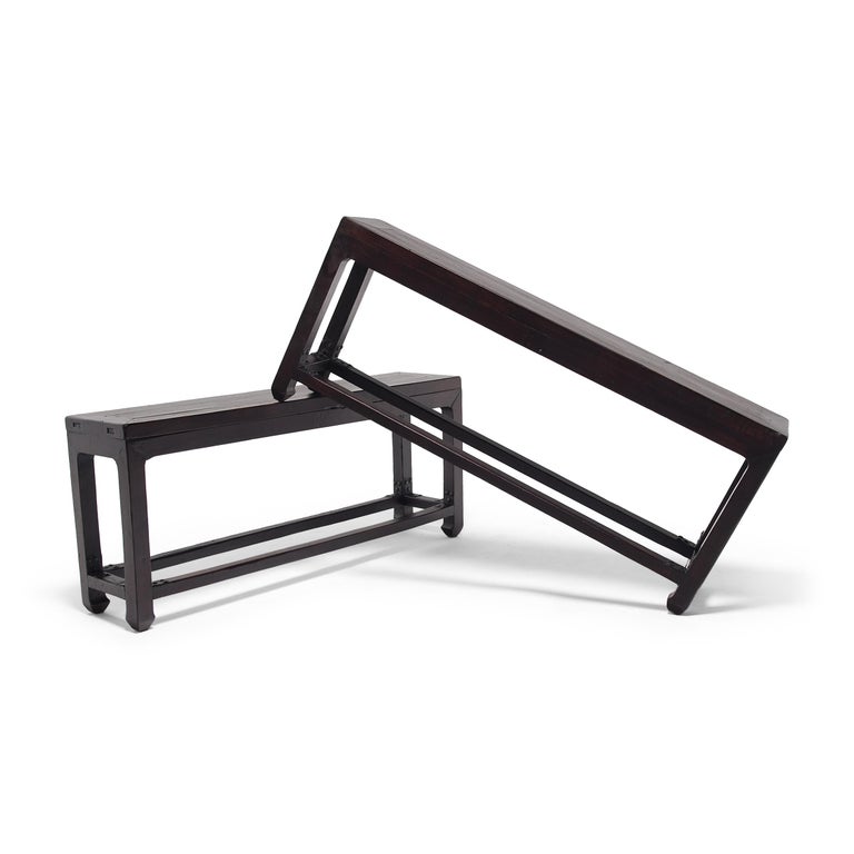Pair of Chinese Iron Clad Benches, circa 1900 For Sale at 1stDibs