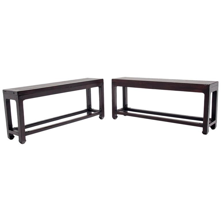 Pair of Chinese Iron Clad Benches, circa 1900 For Sale at 1stDibs