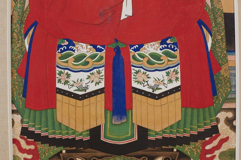 Pair of Chinese Patriarch Matriarch Ancestral Portraits at 1stDibs ...