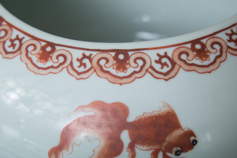 Chinese Porcelain Fish Bowls on Rosewood Stands at 1stDibs