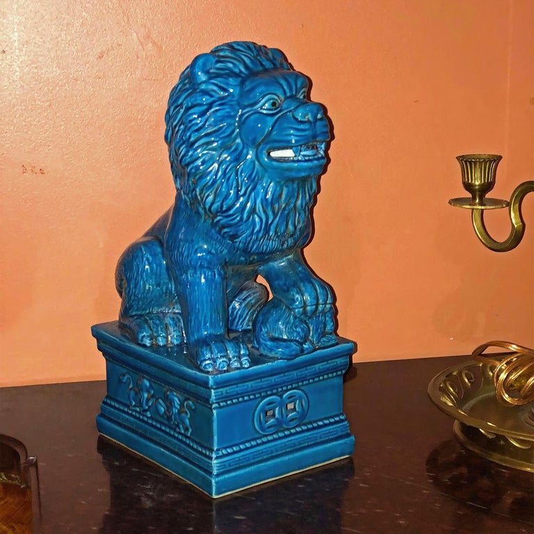 Pair of Chinese Porcelain Lions at 1stDibs