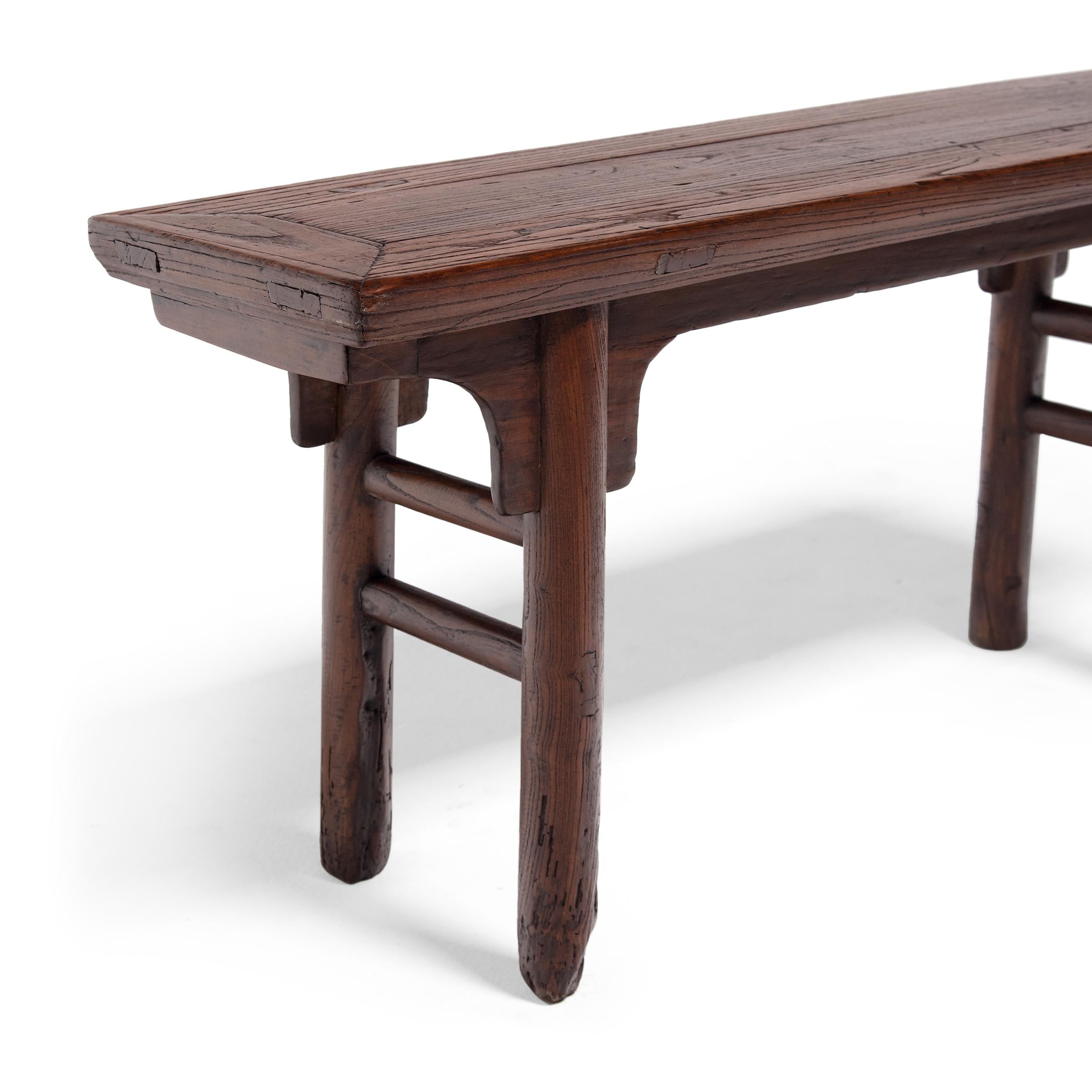 Pair of Chinese Round Leg Courtyard Benches, circa 1900 For Sale at 1stDibs