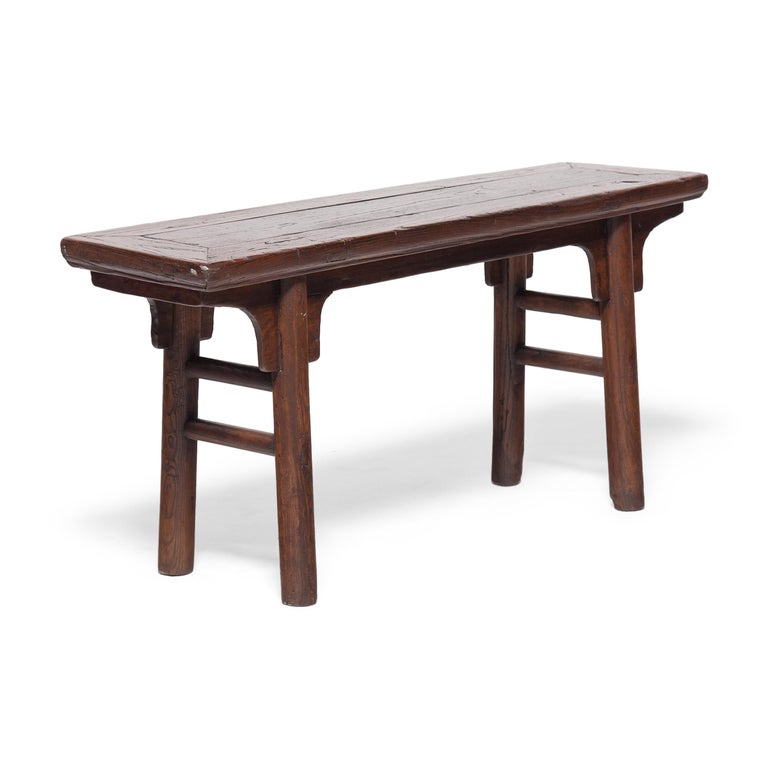 Pair of Chinese Round Leg Courtyard Benches, circa 1900 For Sale at 1stDibs