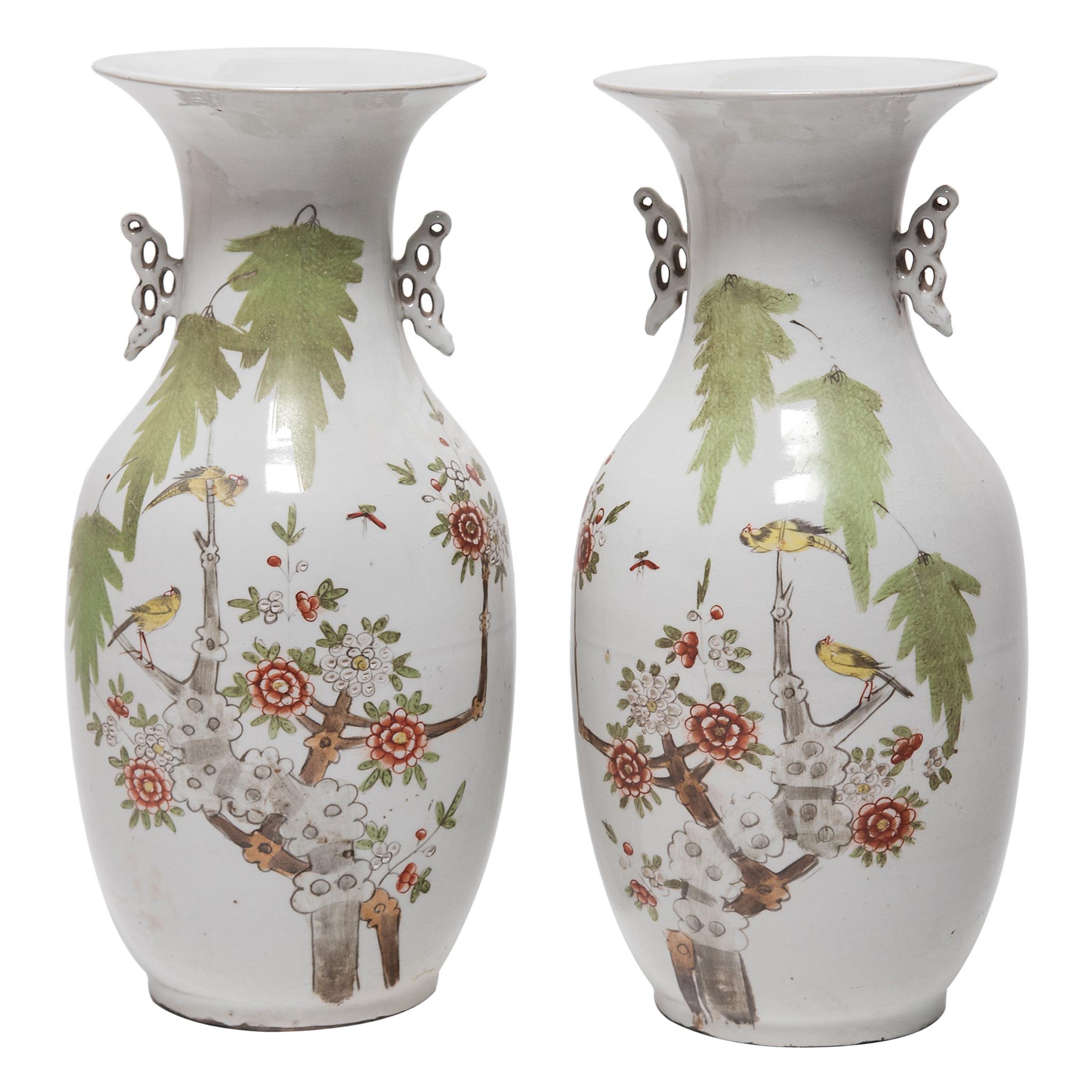 Incredible Pair Of Chinese Floor Vases at 1stDibs