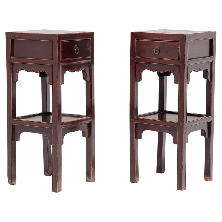 Pair of Chinese Square Display Stands, c. 1850 For Sale at 1stDibs