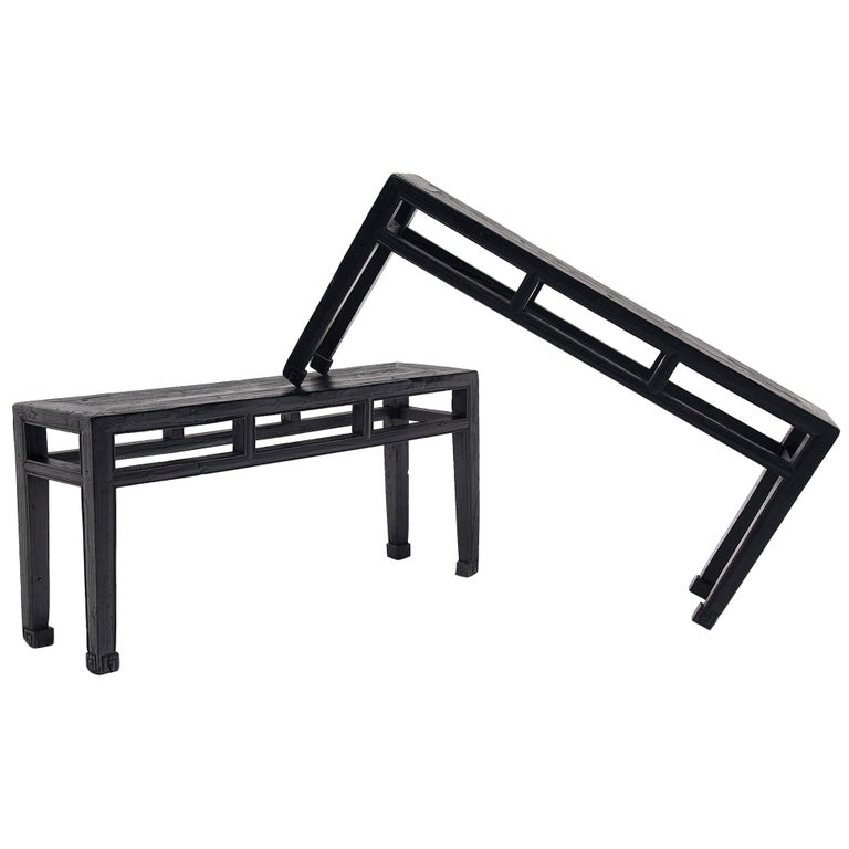 Pair of Chinese Two Person Benches, circa 1900 at 1stDibs