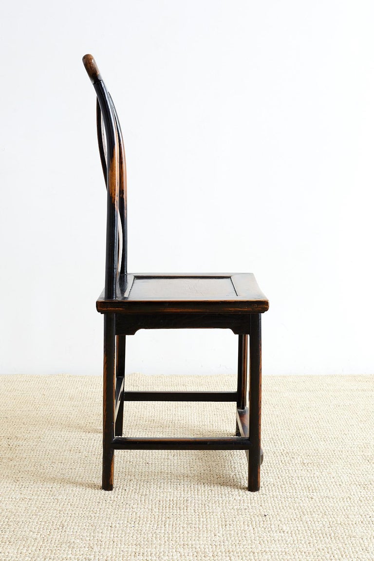 Pair of Chinese Yoke Back Official's Hat Chairs For Sale at 1stDibs