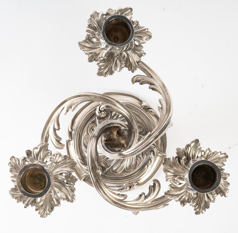 Pair of "Christofle" Candlesticks For Sale at 1stDibs