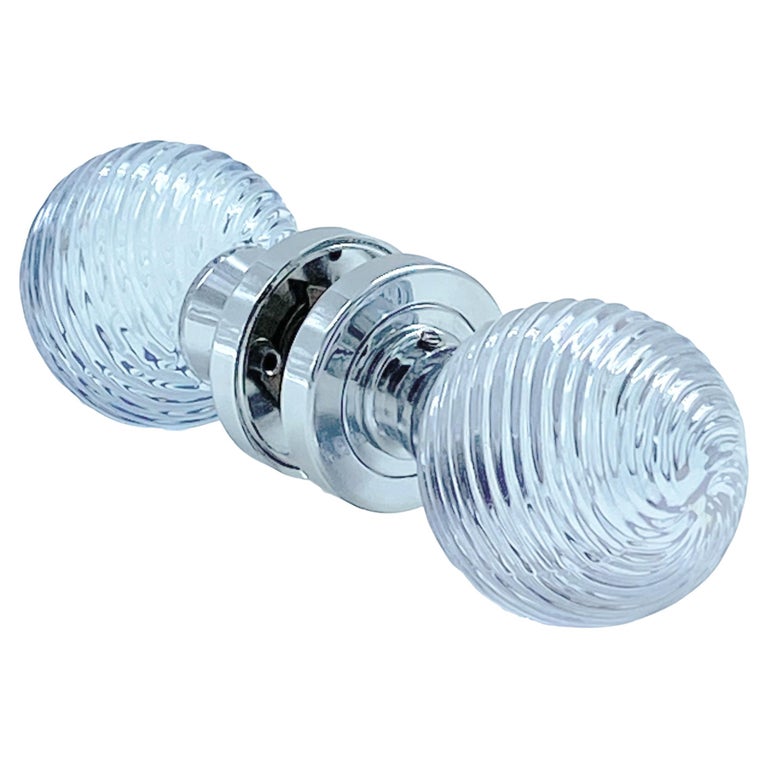 Pair of Chrome and Murano Glass Door Handles, Italy 1970s For Sale at ...