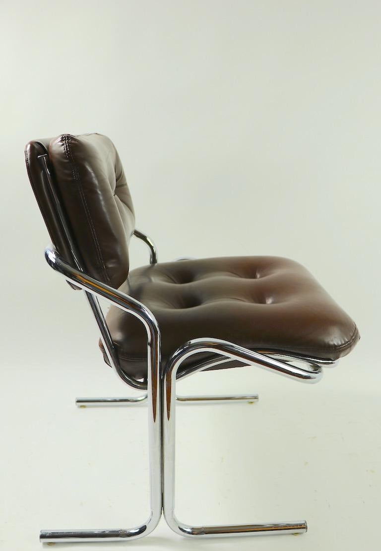 Pair of Chrome and Vinyl Chairs by Jerry Johnson at 1stDibs | jerry ...