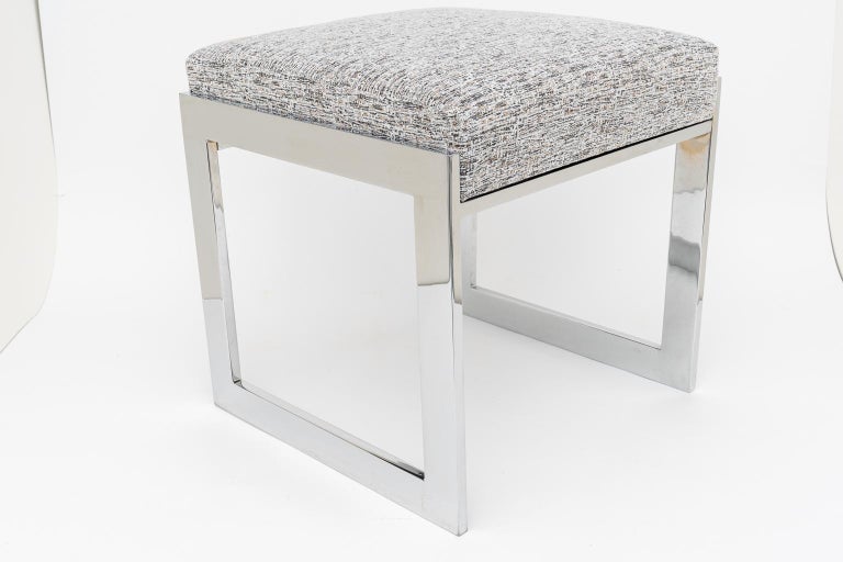 Pair of Chrome Benches at 1stDibs