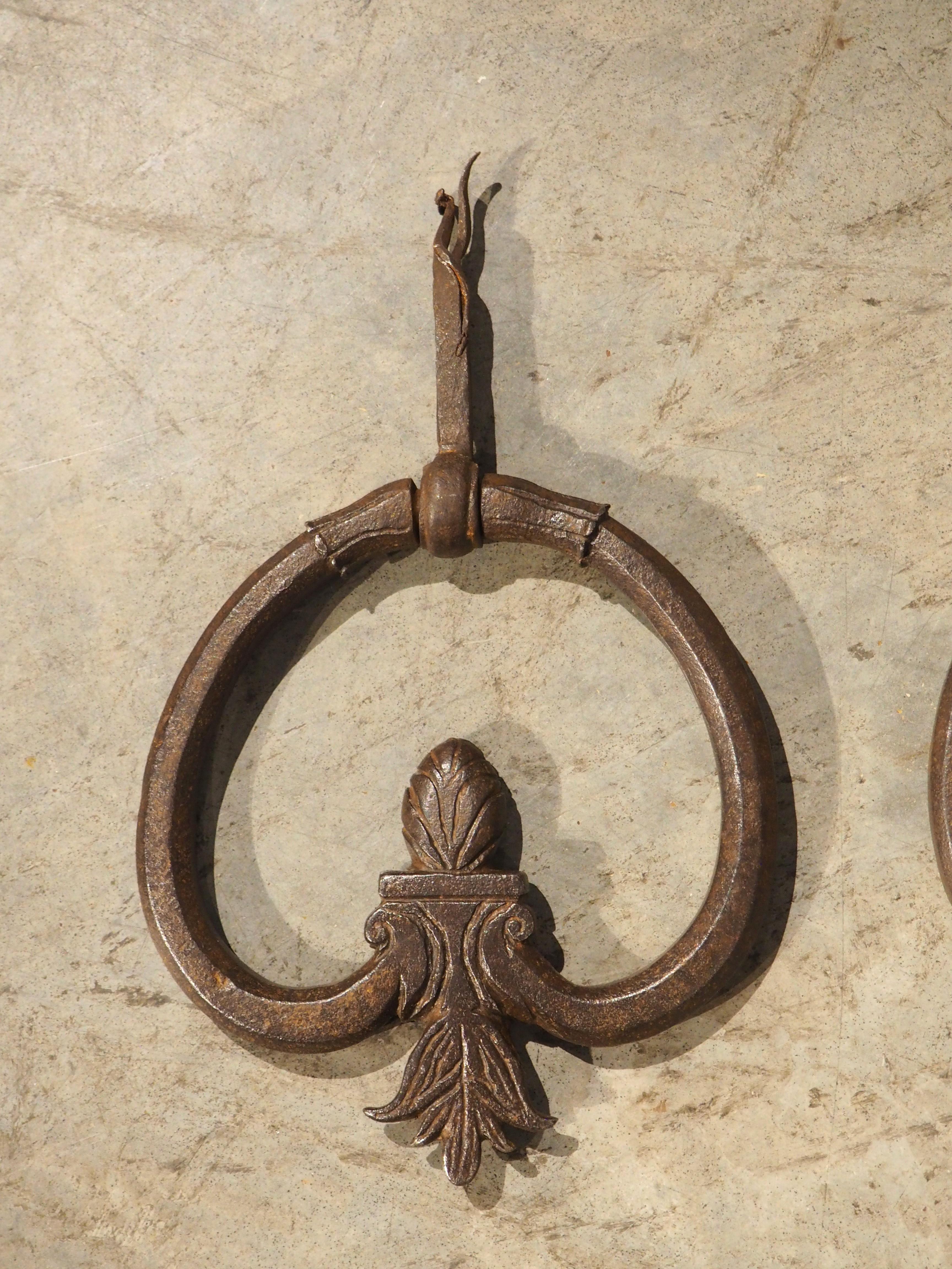 Pair of Circa 1680 Forged Iron Door Knockers from Florence, Italy For ...