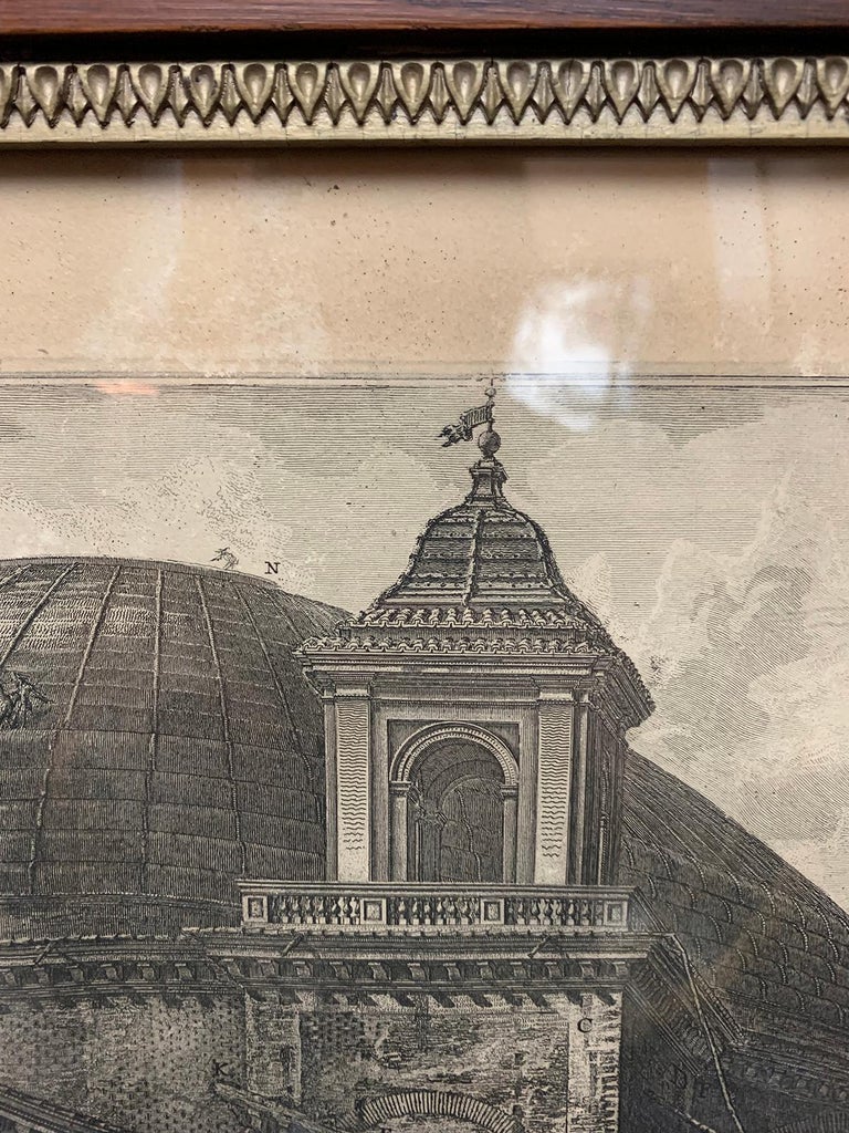 Pair of circa 1870 Framed Italian Piranesi Prints from "Vedute di Roma ...