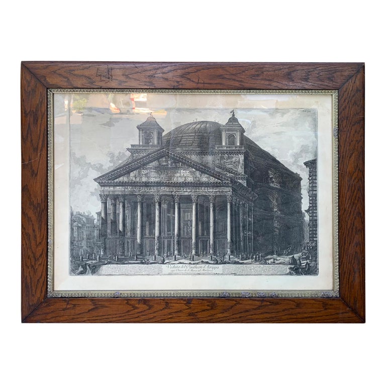 Pair of circa 1870 Framed Italian Piranesi Prints from "Vedute di Roma ...