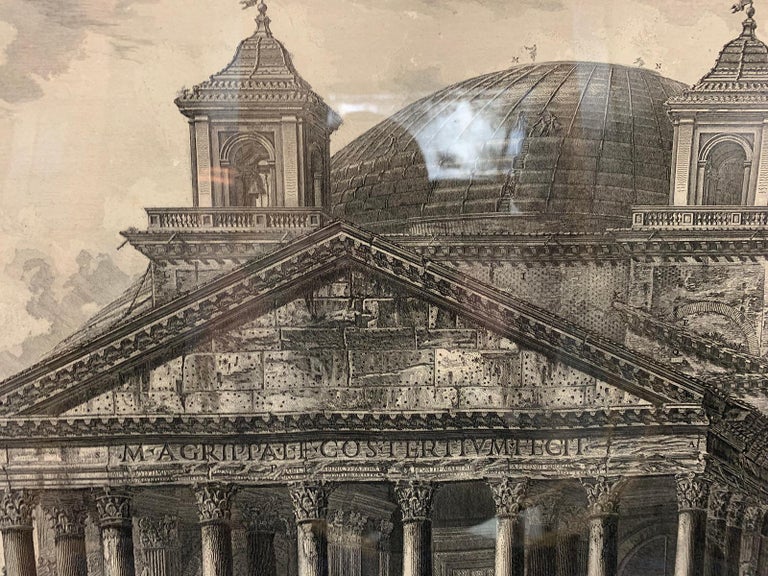 Pair of circa 1870 Framed Italian Piranesi Prints from "Vedute di Roma ...