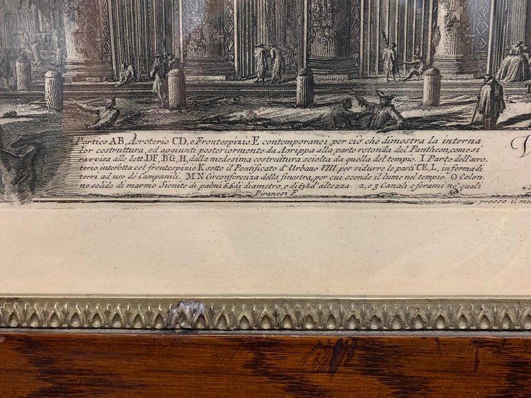 Pair of circa 1870 Framed Italian Piranesi Prints from "Vedute di Roma ...