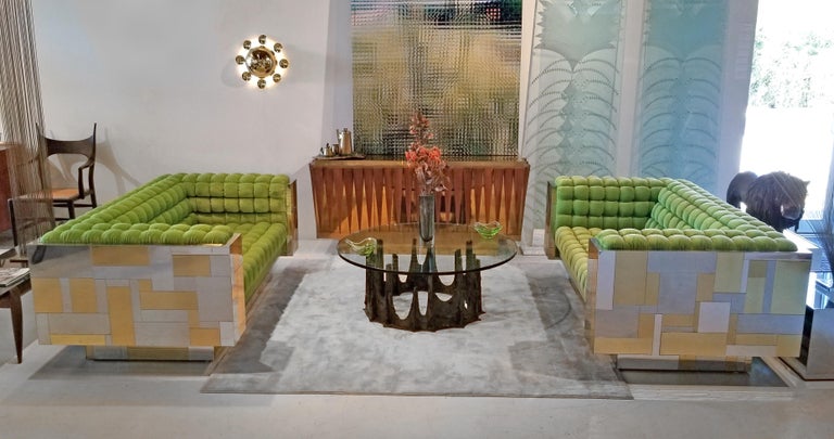 Pair of "Cityscape" Settees Designed by Paul Evans for Directional at ...