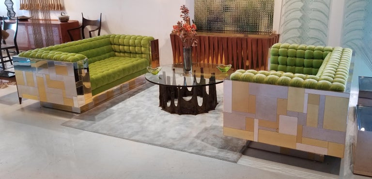 Pair of "Cityscape" Settees Designed by Paul Evans for Directional at ...