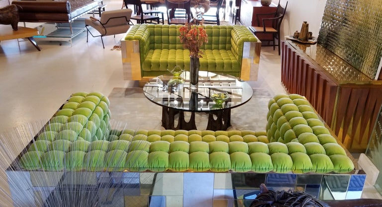 Pair of "Cityscape" Settees Designed by Paul Evans for Directional at ...