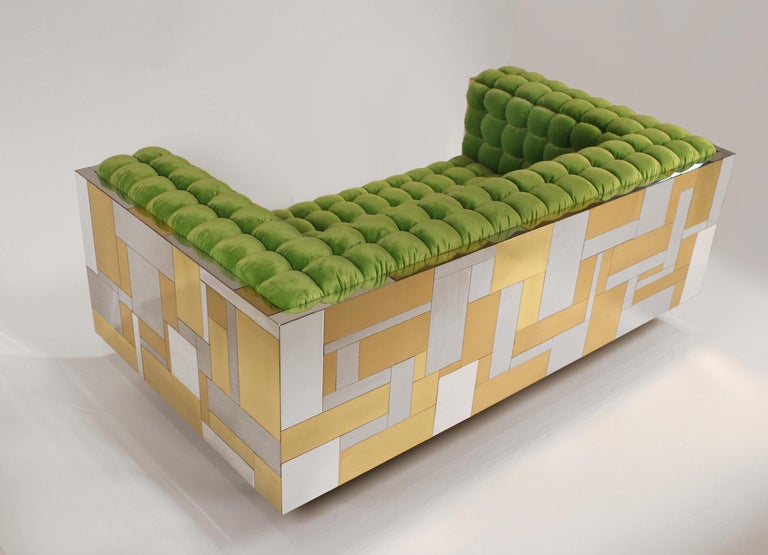 Pair of "Cityscape" Settees Designed by Paul Evans for Directional at ...