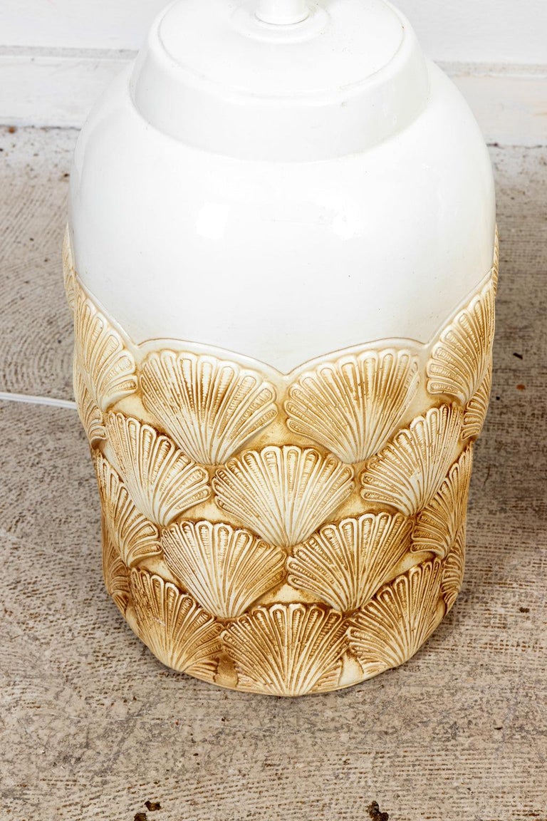Pair of Clam Shell Lamps For Sale at 1stDibs