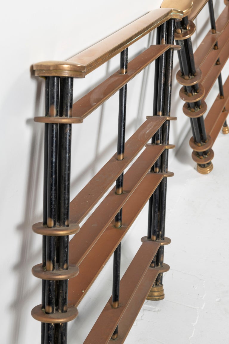 Pair of Classic 1930s Bronze Art Deco Entrance Railings For Sale at 1stDibs